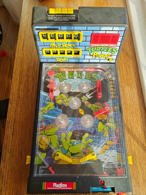 VINTAGE 1992 TEENAGE Mutant Ninja Turtles Electronic Tabletop Pinball ...