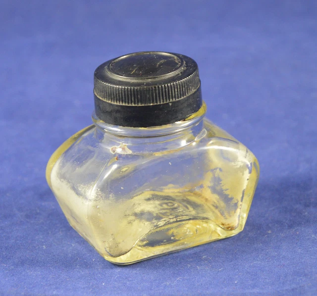 GERMAN WW2 WEHRMACHT Nco Glass Inkwell Bottle For Map Case Bakelite Cap ...
