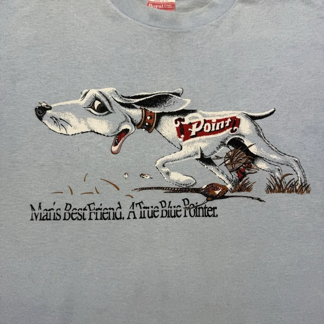 VINTAGE 80S POINT Beer Man’s Best Friend True Blue Pointer Dog Shirt ...