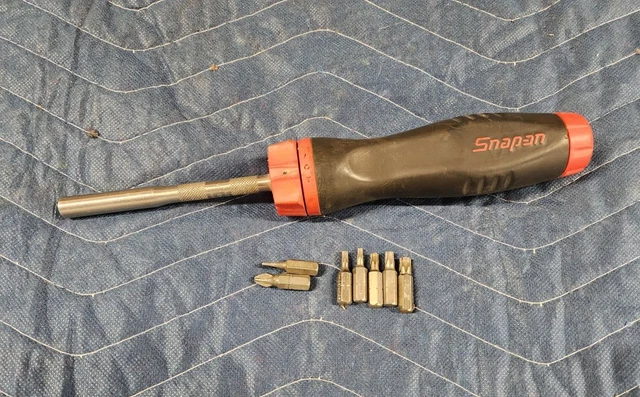 SNAP ON SOFT grip ratcheting screwdriver with bits red SGDMRC4 £81.47 ...