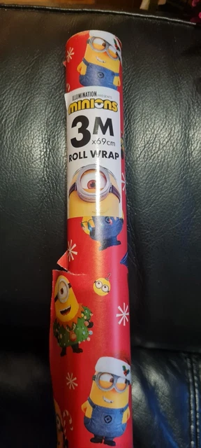 MINIONS DESPICABLE ME Christmas Wrapping Paper Sheet 3M Metre £6.95 ...