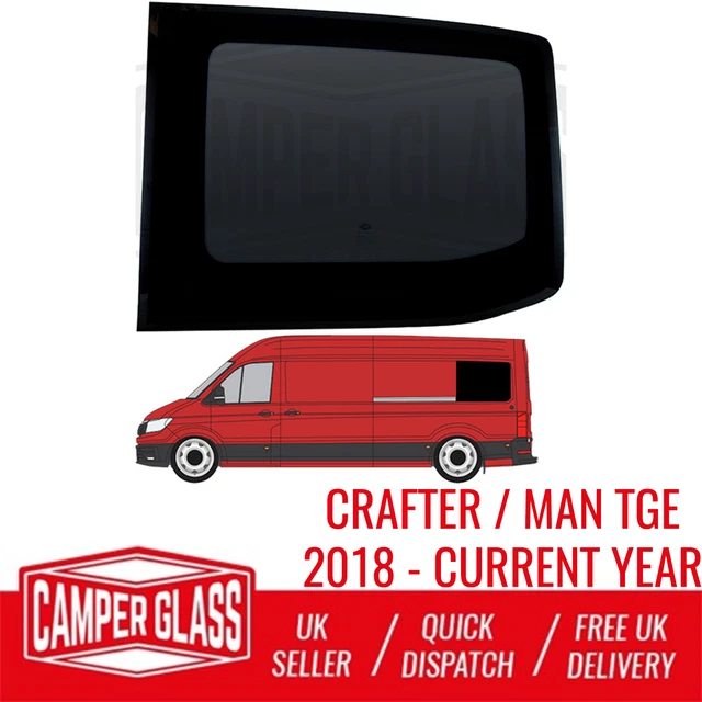 CRAFTER / MAN TGE Passenger Side LWB + XLWB Rear Quarter Window (2018 ...