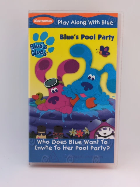 BLUE'S CLUES VHS Pool Party Nickelodeon Kid’s Shows Video $20.57 ...