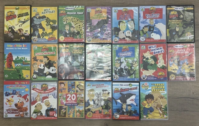 20 DVD, WILD Kratts, Word World, Go Diego, Dinosaur Train Reading ...