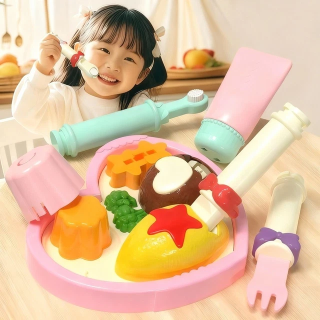 PLAY HOUSE STYLE Food Feeding Toy Pudding Feeding Toy Early Education ...