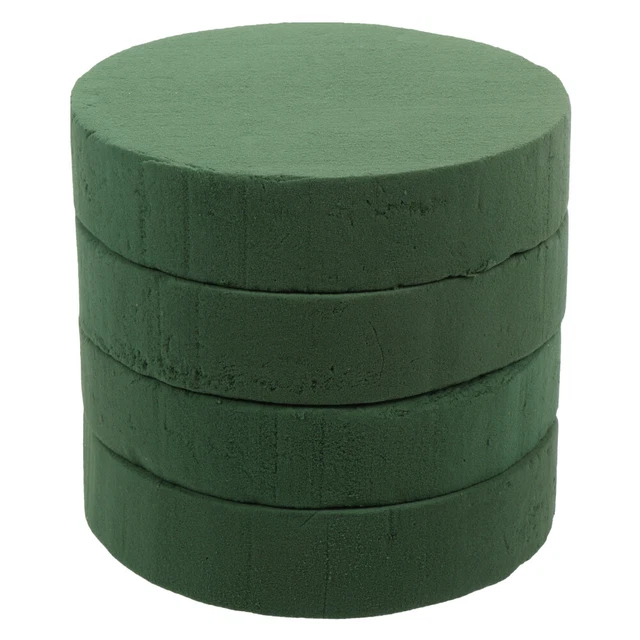 4 PCS ROUND Flower Clay Mud Floral Foams Oasis Florist Block Bouquet £9 ...