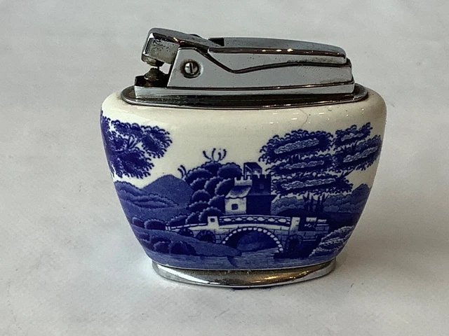 RONSON'S VINTAGE WILLOW Pattern Ceramic Lighter - RARE £45.00 - PicClick UK