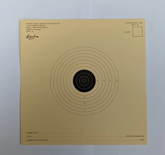 NSRA 6 YARD Air Pistol Targets x 50 (air 8-18) £14.31 - PicClick UK