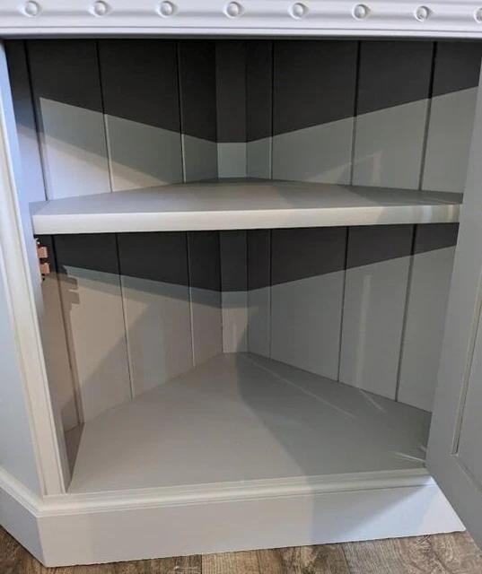 GREY CORNER UNIT Upcycled Corner Cabinet Painted Furniture £199.00 ...