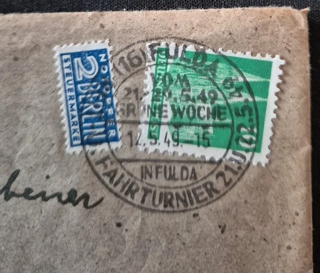 ALTER BELEG DEUTSCHE Post mit Sonderstempel Fulda "Grüne Woche ...