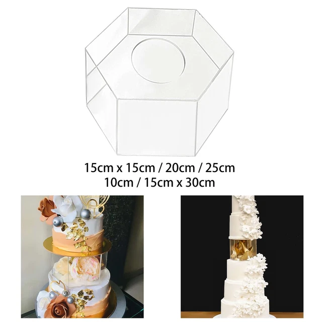 CLEAR ACRYLIC CAKE Box Stand Flowerr Holder Fillable Cake Stand for ...