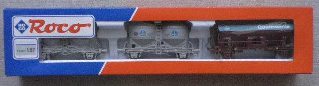 ROCO ARTNR. 44084, Güterwagen-Set mit drei Wagen der DB, Ep. IV, 1:87 ...