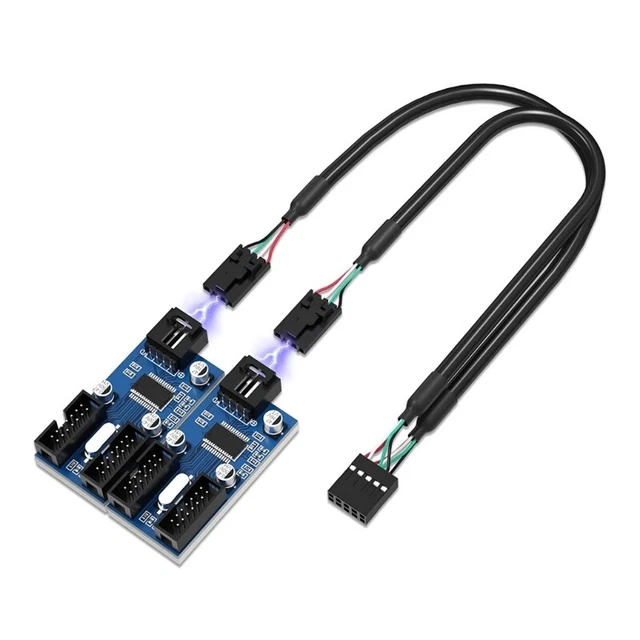 USB 9PIN MOTHERBOARD 9Pin USB header Male PC Case Internal 9Pin 1 to 4 ...