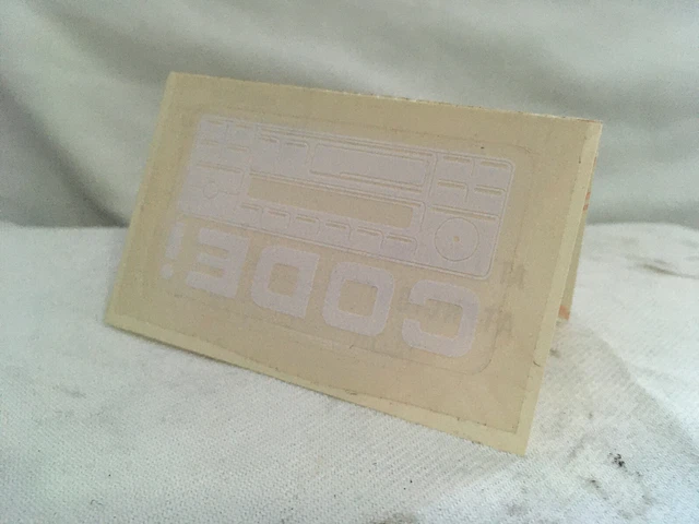 MERCEDES RADIO CODE Sticker Aufkleber für W201 W202 W208 W124 W126W210 ...