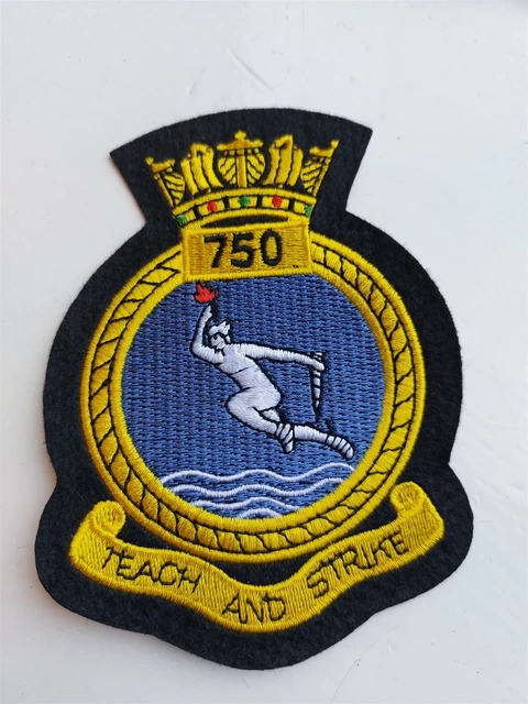 ROYAL NAVY RN FAA Fleet Air Arm 750 Naval Air Squadron Crest NAS Patch ...