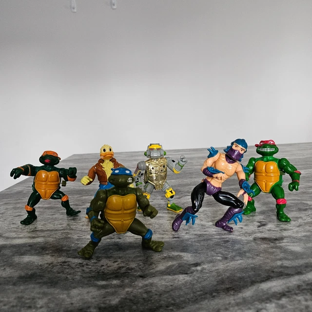 LOT OF 6 TMNT Action Figure Teenage Mutant Ninja Turtles 80s Playmates ...