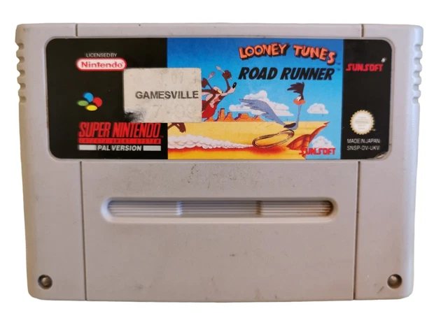 CARRELLO LOONEY TUNES Road Runner Super Nintendo SNES solo punti pulito ...