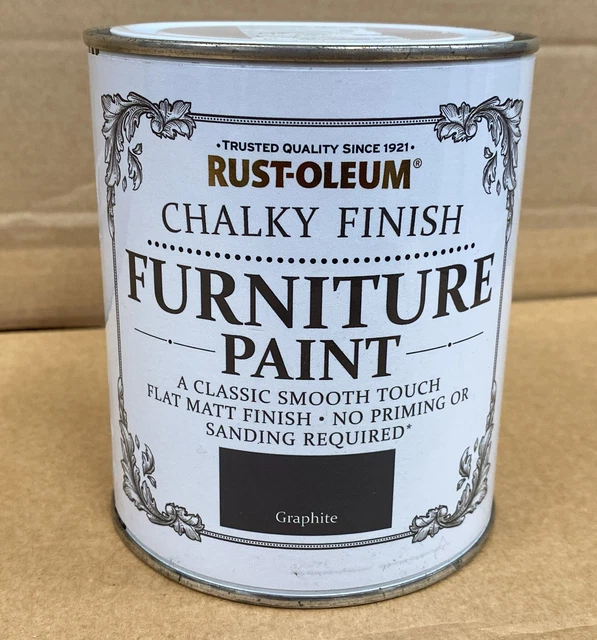 RUST-OLEUM GRAPHITE CHALKY effect Matt Furniture paint, 750ml -1301 £7. ...