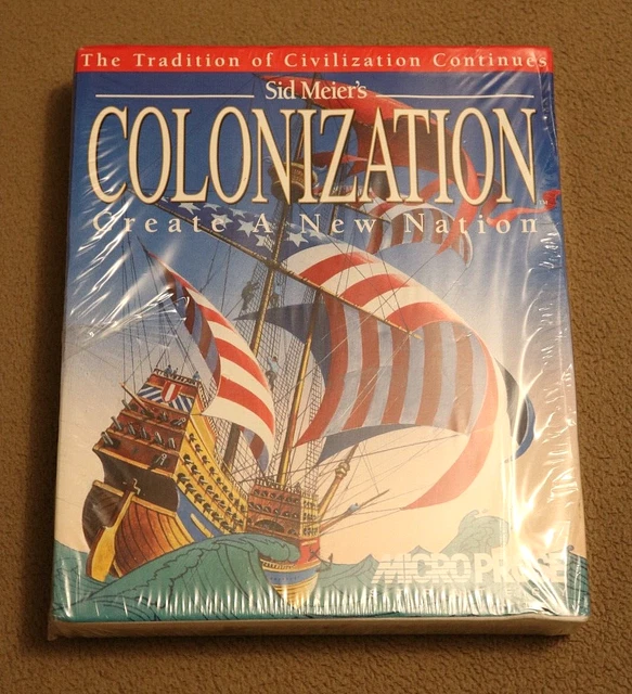 SID MEIER'S COLONIZATION Create a New Nation PC Big Box 1994 1st Print ...
