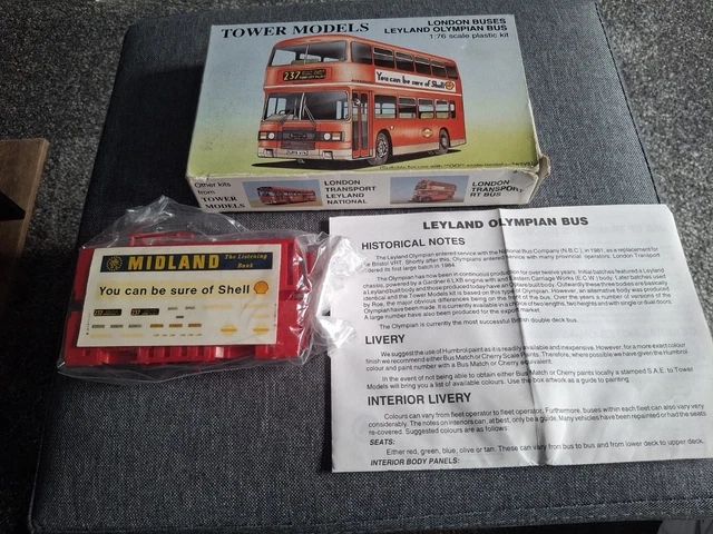 TOWER MODELS LONDON Buses Leyland Olympian Bus 1:76 Scale Plastic Kit £ ...