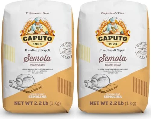 ANTIMO CAPUTO SEMOLINA Flour 2.2 LB Pack of 2 Bulk Italian Durum Semola ...
