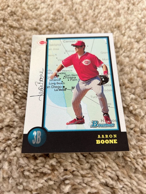 CARTE DE BASEBALL Aaron Boone Rookie Variation 1998 Bowman Yankees ...