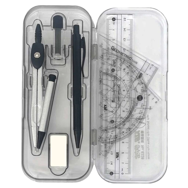 COMPASS AND PROTRACTOR Set 10X Math Geometry Kit Protractor Kit for ...