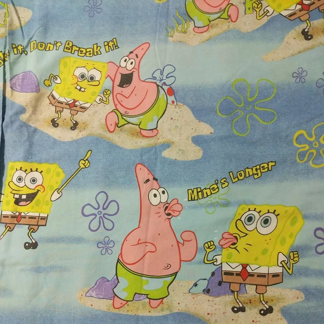 SPONGEBOB SQUAREPANTS NICKELODEON Patrick Twin Size Flat Sheet 2003 ...