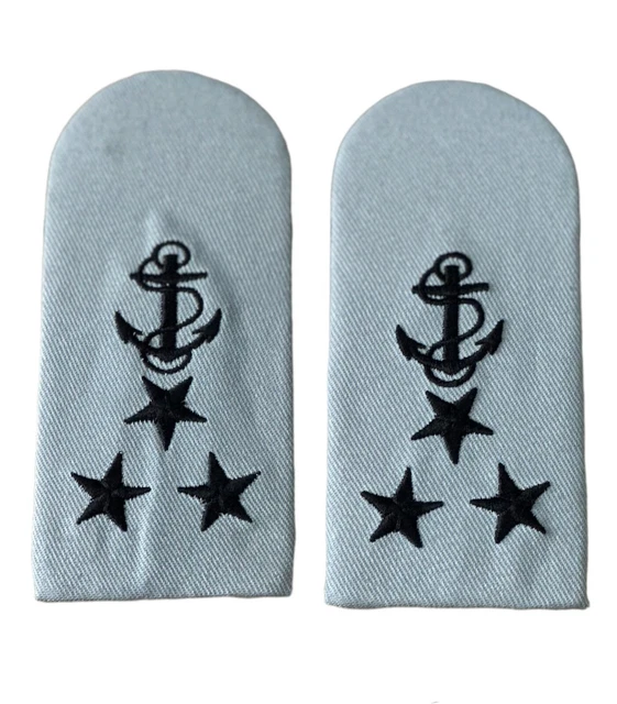 ZWEITER WELTKRIEG US Navy Admiral 3-Sterne Schulterbrett Paar in grau ...