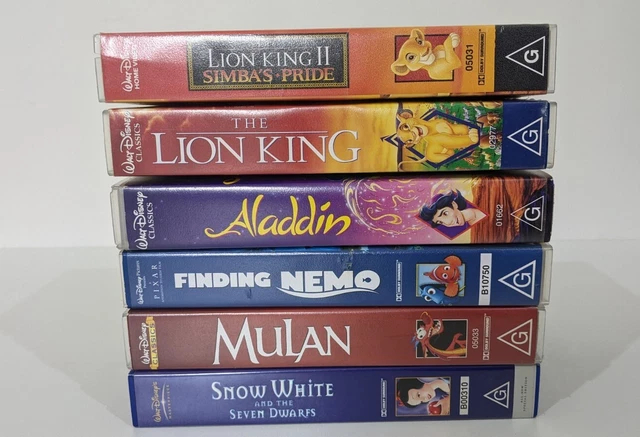 DISNEY KIDS VHS Bundle | Lion King | Snow White | Aladdin | Finding ...