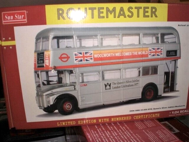 LONDON BUS &QUEEN'S Silver Jubilee 1977" Routemaster 25-850 - 1:24 Sun ...