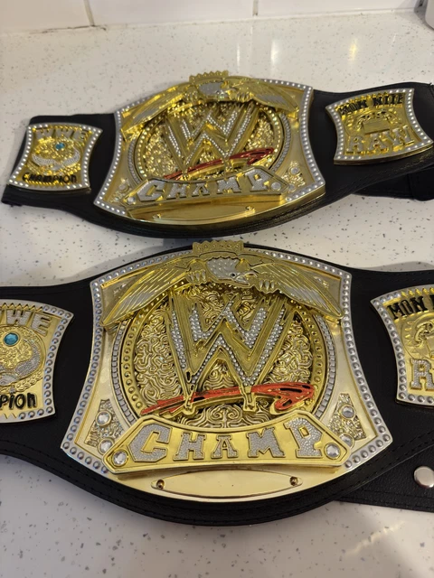 WWE UNDISPUTED CHAMPIONSHIP Wrestling Gold Spinner Belt Replica PVC ...