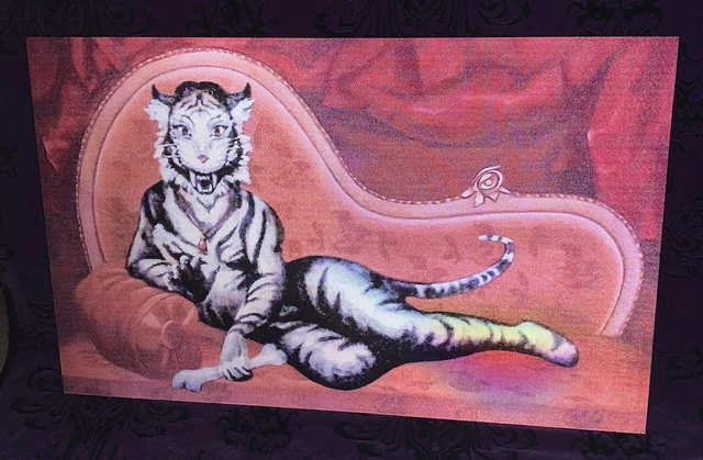 TIGER LADY WERECAT Changing Portrait Haunted Mansion Lenticular ...
