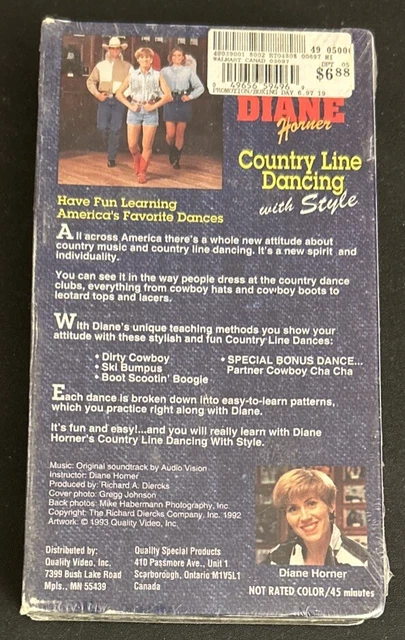 DIANE HORNER COUNTRY Line Dancing With Style VHS Tape Sealed (1993) £70 ...