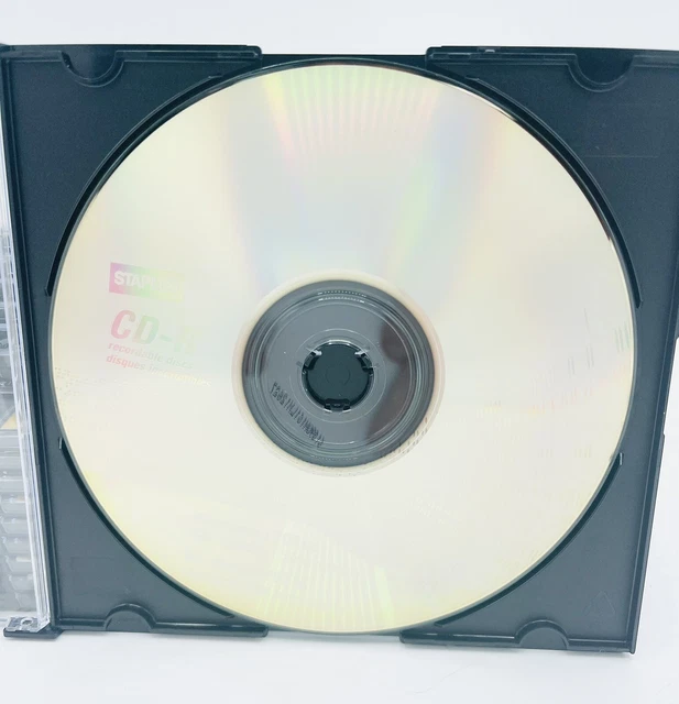 STAPLES CD-R 80 Minutes Recordable 700 MB Discs 52x Speed 18 Blank Open ...