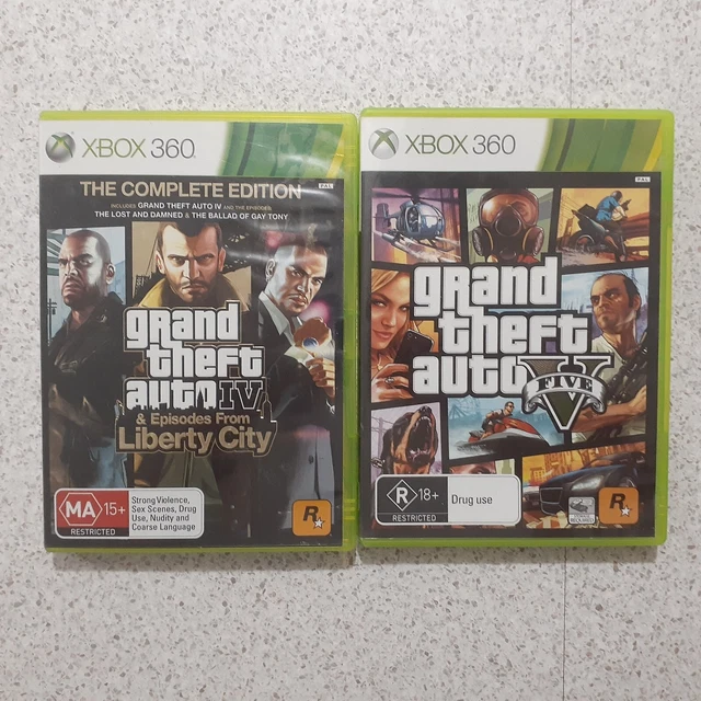 XBOX 360 GTA Grand Theft Auto IV (eps from Liberty City) and GTA V EUR 10,17 - PicClick FR