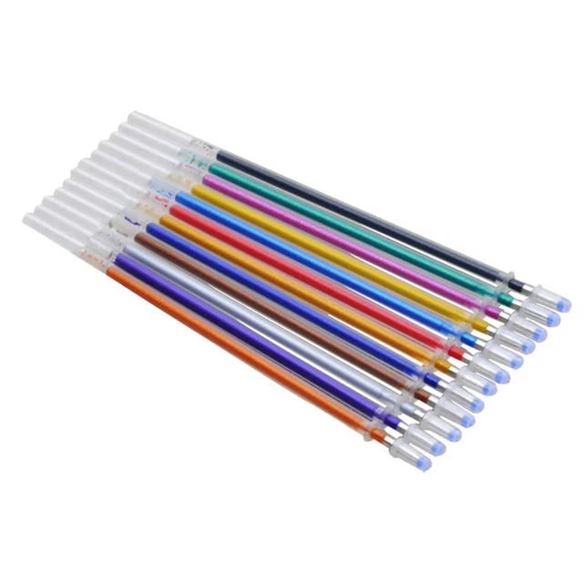 12 COLOR GEL Pens Refill Coloring Art Drawing Glitter Neon pen Refill ...