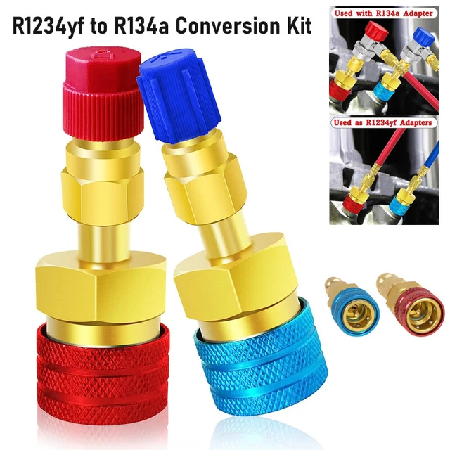 R1234YF TO R134A Conversion Kit High/Low Side R1234yf Adapters & AC ...