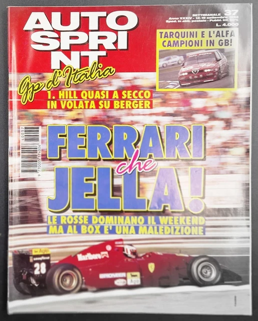 RIVISTA AUTOSPRINT-1994-N.37-FERRARI IELLA-ALESI-BENETTON-COULTHARD-S ...
