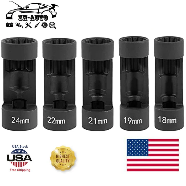 STRUT NUT SOCKET 18mm 19mm 21mm 22mm 24mm, 12 Point 1/2" Drive for BMW ...