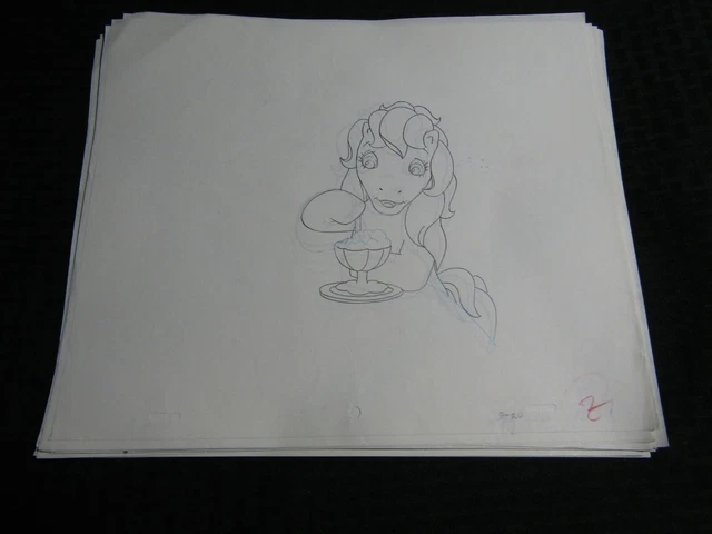 MY LITTLE PONY Cartoon Animation 12.5x10.5" Pencil Drawing LOT of 18 ...