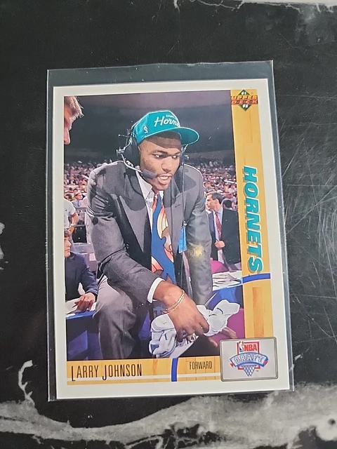 CARTA ROOKIE LARRY Johnson 1991-92 mazzo superiore #2 Charlotte Hornets ...
