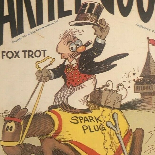 VINTAGE 1923 SHEET Music Cover "Barney Google" Comic Cartoon Spark Plug ...