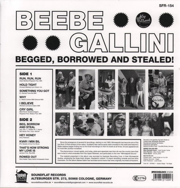 BEEBE GALLINI BEGGED, Borrowed and Stealed LP vinyl Europe Soundflat ...