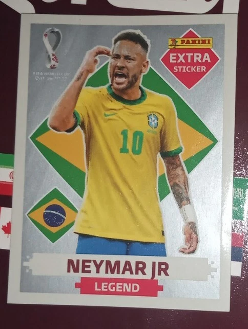 RARE PANINI FIFA World Cup Qatar 2022 Legend Neymar Jr Silver Extra ...