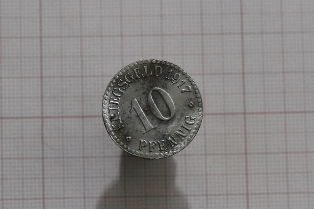 🧭 🇩🇪 GERMANY War Money Token Cassel 10 Pfennig 1917 High Grade B62 #90 ...