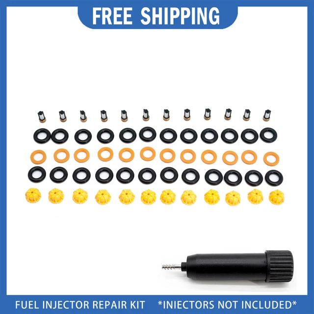 12 SET FUEL Injector Repair Seal Kit For BMW 750IL 850CI 850CSI E31 E32 ...