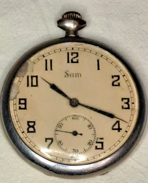 ANCIENNE MONTRE SAM Gousset Pocket Watch Fabrication Lip 45mm # VOIR ...