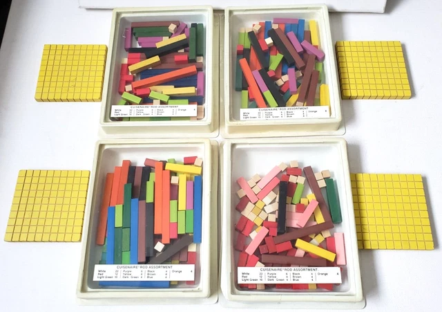 VINTAGE MATH MANIPULATIVE CUISENAIRE Rods Assortment Teaching Base 10 ...