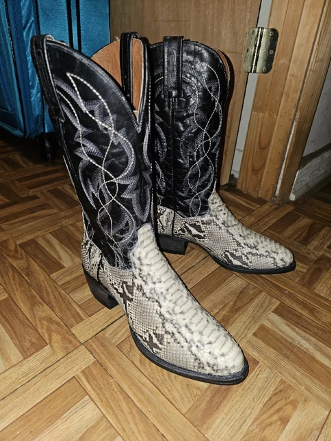 GENUINE PYTHON BOOTS (Men's 8D) Dan Post Manning £159.49 - PicClick UK